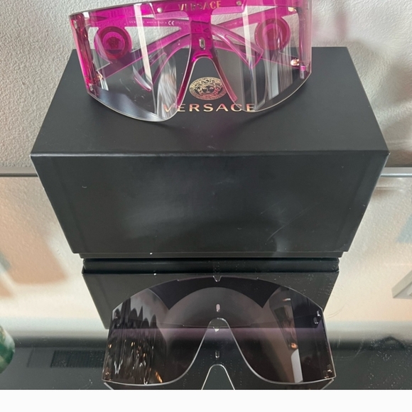 Versace | Accessories | Versace Shield Sunglasses With 3 Lenses Eyewear | Poshmark